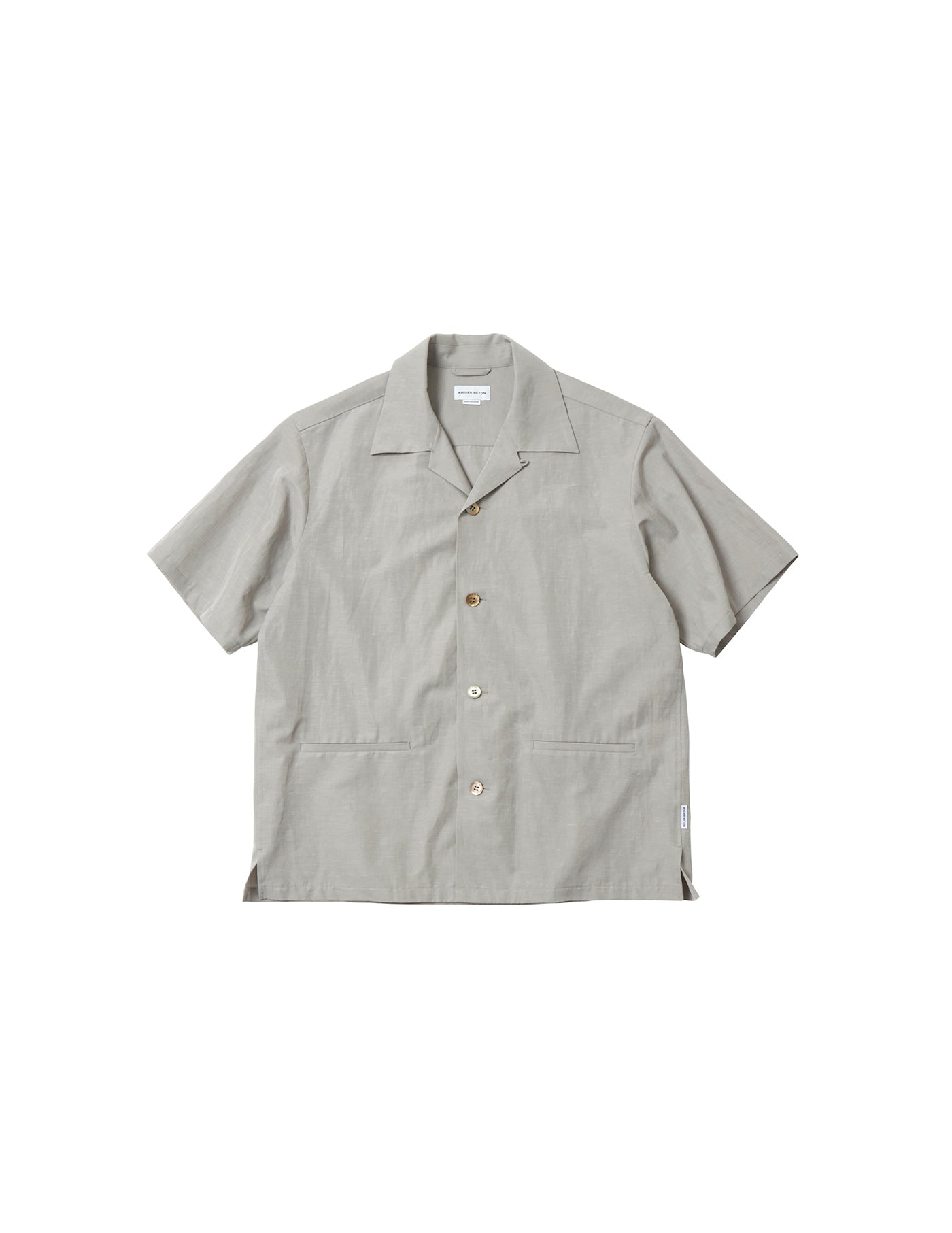 ATELIER BÉTON 23109C WEATHER CLOTH OPEN COLLAR SHIRT – hideandseekStore