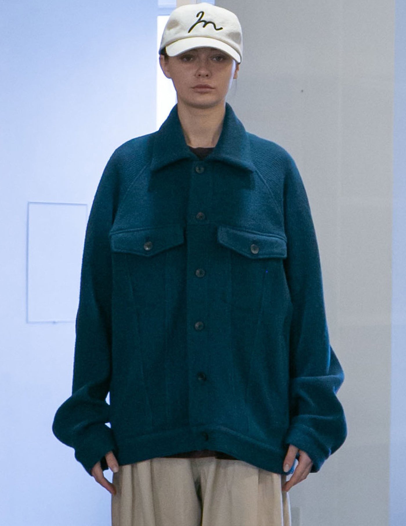 MY BEAUTIFUL LANDLET WM10-BZ242101 WETER KNIT RAGLAN BIG JACKET – hideandseekStore