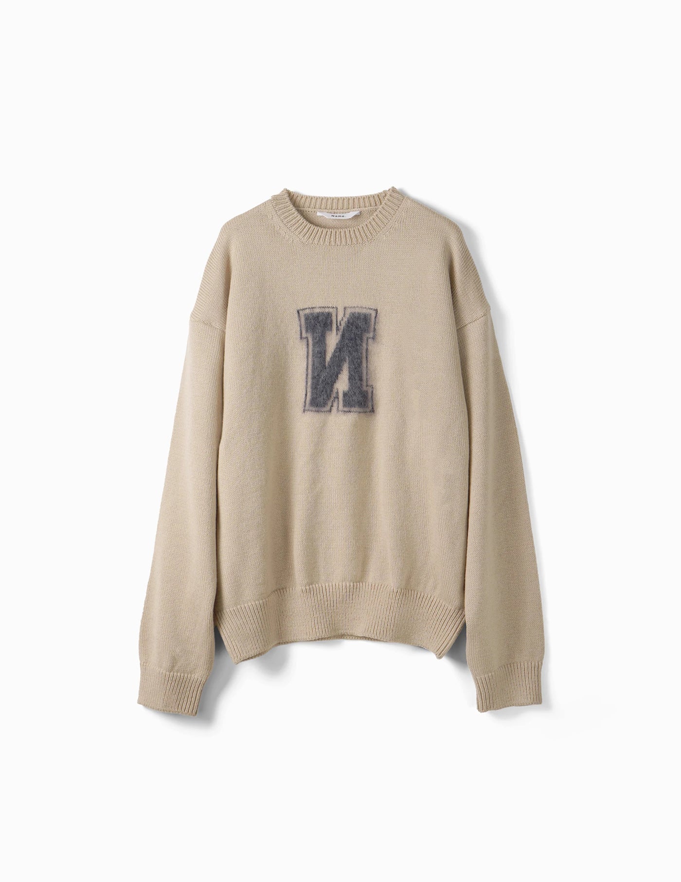 NAME. NMKN-003 REVERSE LETTERMAN SWEATER – hideandseekStore