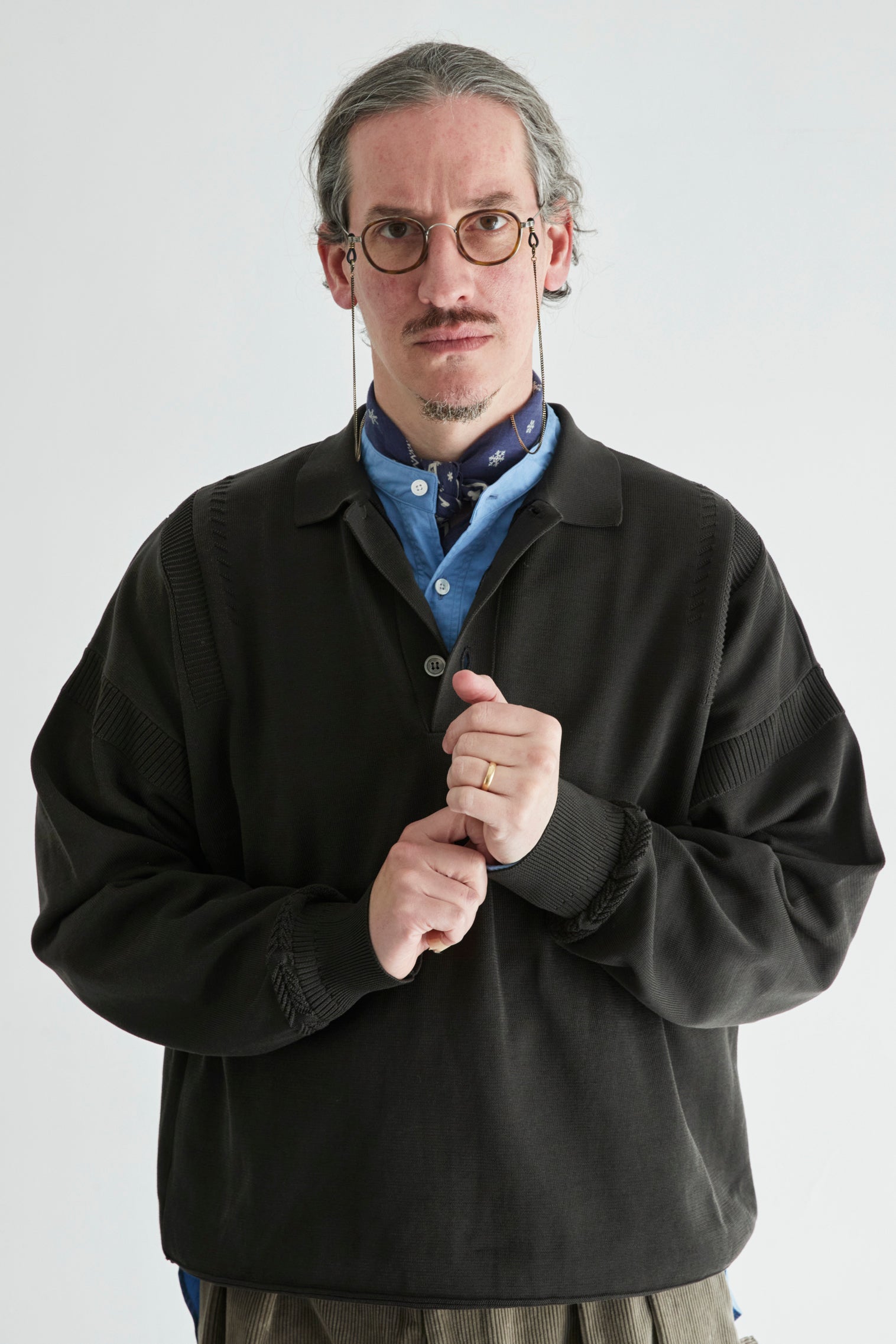 YASHIKI YSK-23AW-KN05 YONAGA KNIT POLO – hideandseekStore