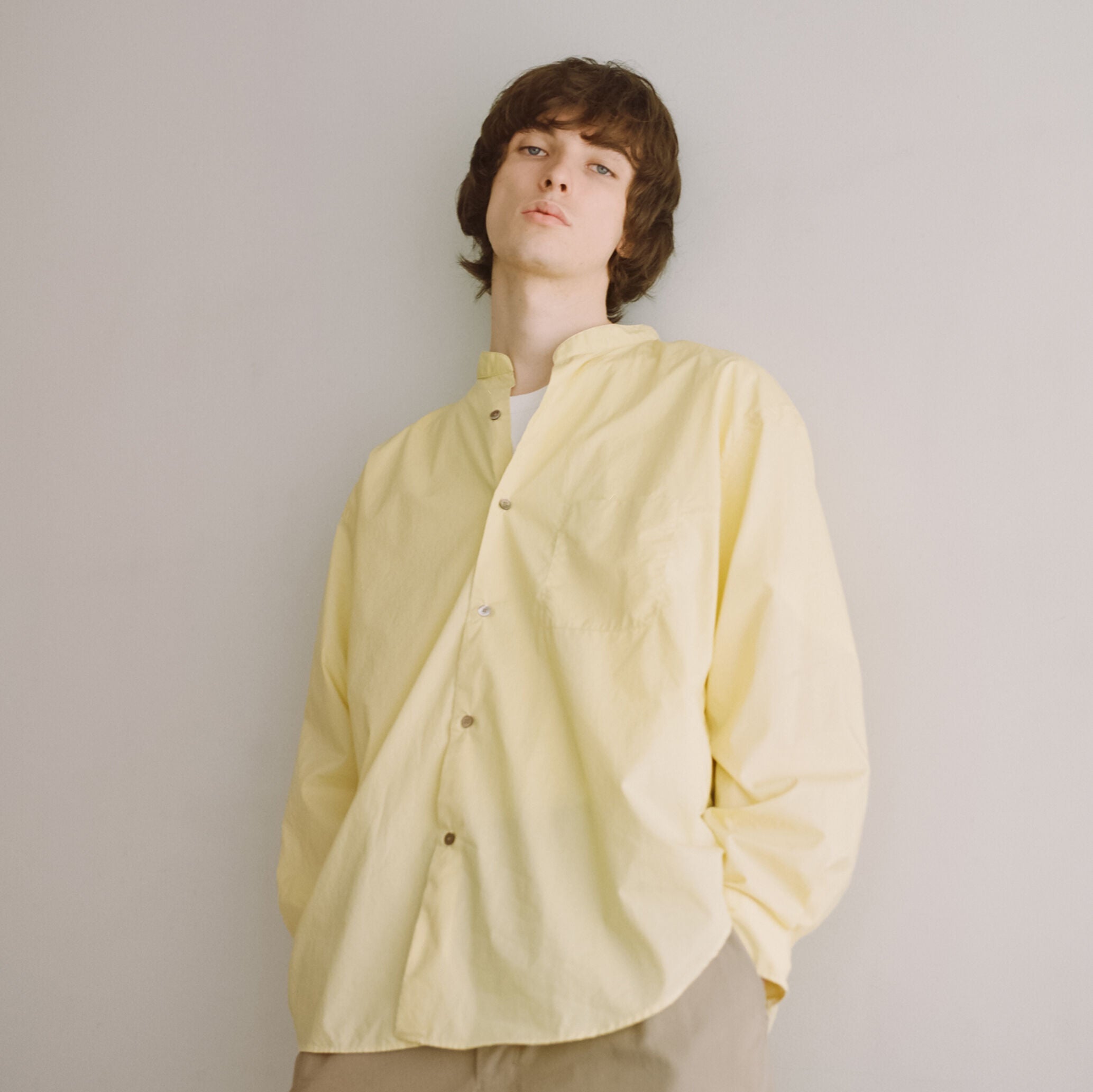 NUTERM 002SH-023S BAND COLLAR SHIRT – hideandseekStore