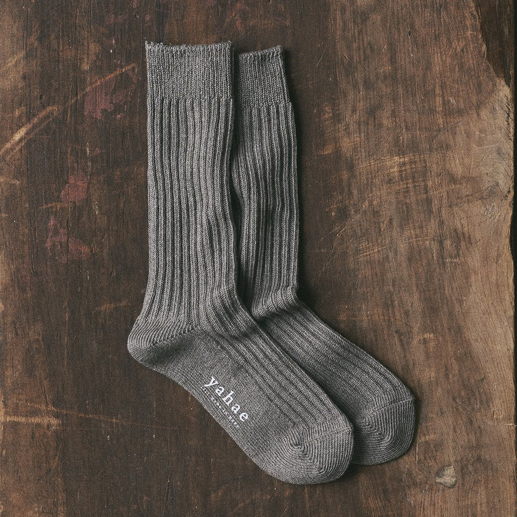 YAHAE 7-5001 ORGANIC COTTON BLENDED YAK RIBBED SOCKS – hideandseekStore